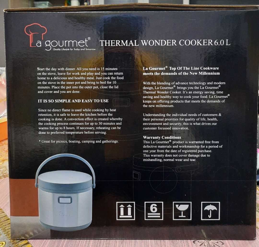 Thermal Wonder Cooker 6.0L, TV & Home Appliances, Kitchen Appliances ...