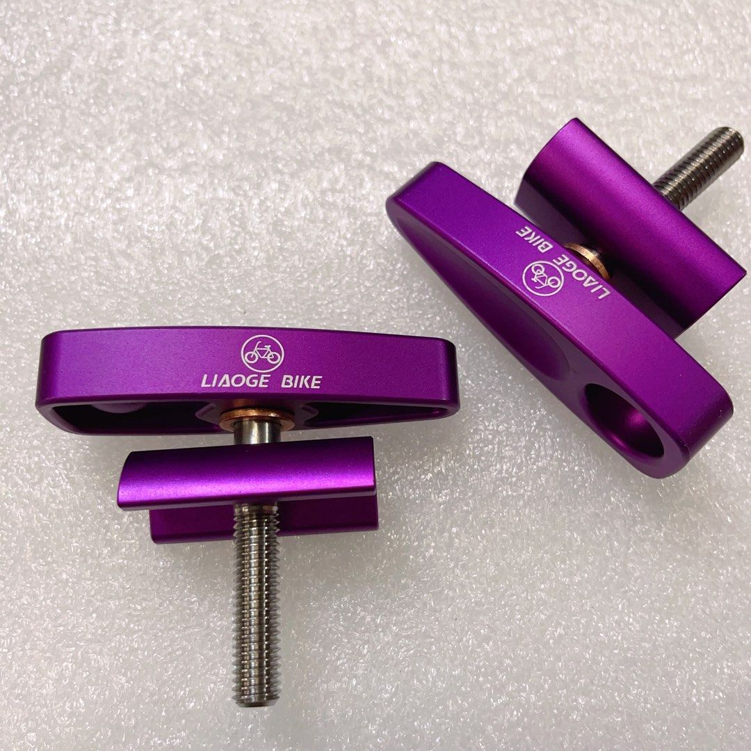 Trifold bike hinge clamp Titanium screw super smooth spin, Sports ...