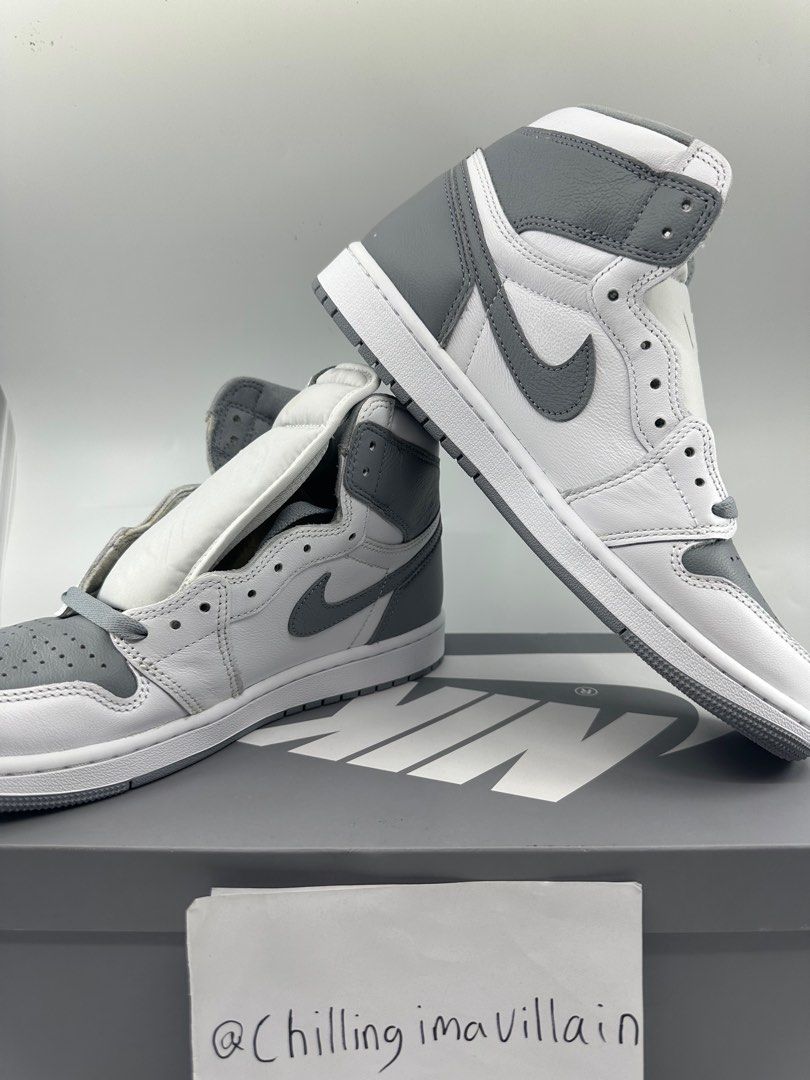 (US 9.5/10/11) Nike Air Jordan 1 High Cut Top Jordans One AJ1 Stealth ...