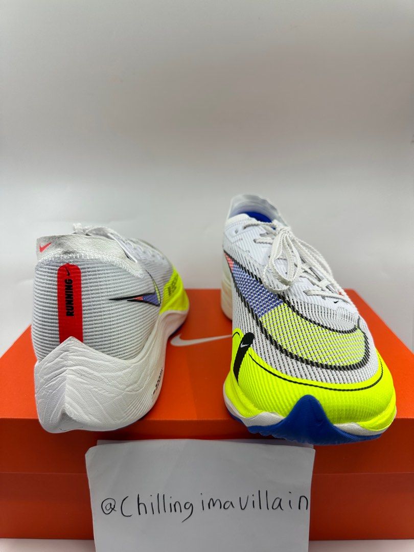 Nike Air Vaporfly Zoomx Next% 2 Vapourfly White Volt Yellow Racer Blue ...