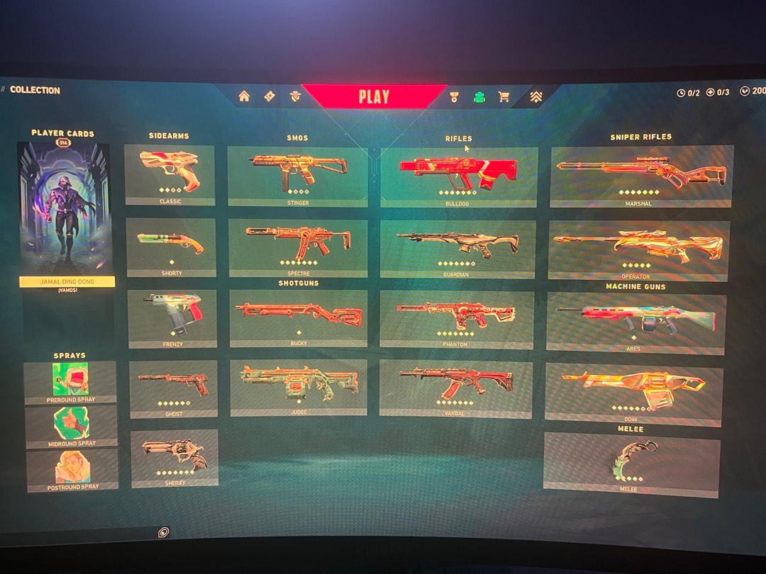 Valorant acc 22 premium skins (plat 1) wts (Malaysia region), Video ...