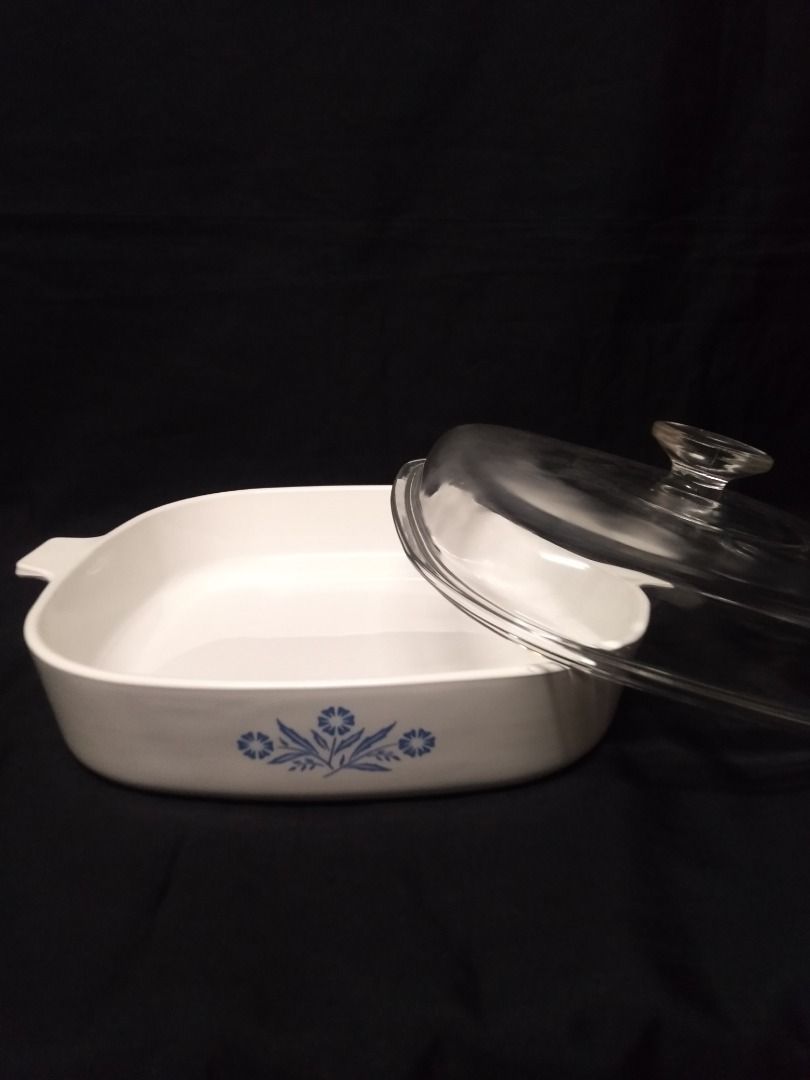 Vintage 2.5L Blue Cornflower Casserole with Pyrex Domed Lid, Furniture ...