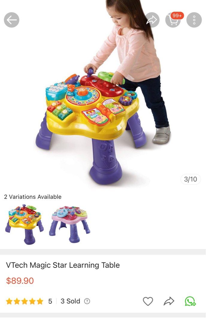 Vtech Magic Star Learning Activity Table, Babies & Kids, Infant ...