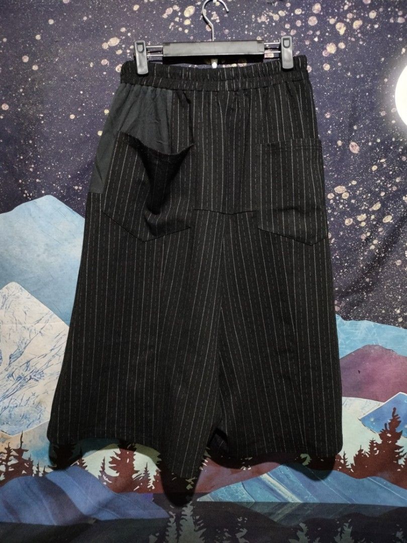 Wide Leg Pinned Down Pants, Men's Fashion, Bottoms, Trousers on Carousell