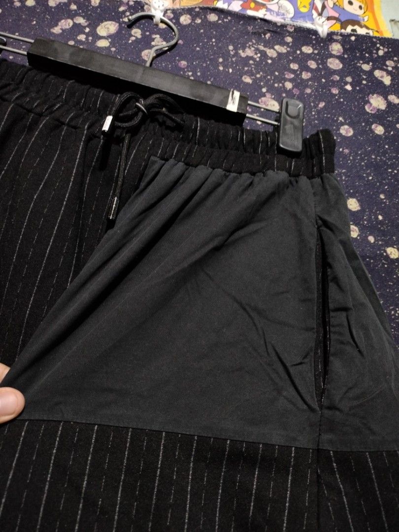 Wide Leg Pinned Down Pants, Men's Fashion, Bottoms, Trousers on Carousell