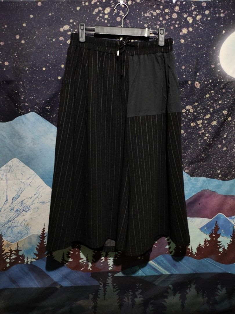 Wide Leg Pinned Down Pants, Men's Fashion, Bottoms, Trousers on Carousell