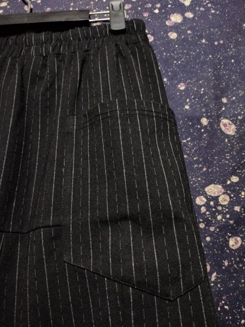 Wide Leg Pinned Down Pants, Men's Fashion, Bottoms, Trousers on Carousell