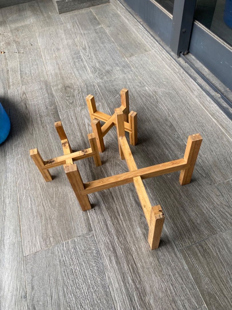 Wooden pot stands, Furniture & Home Living, Gardening, Pots & Planters ...
