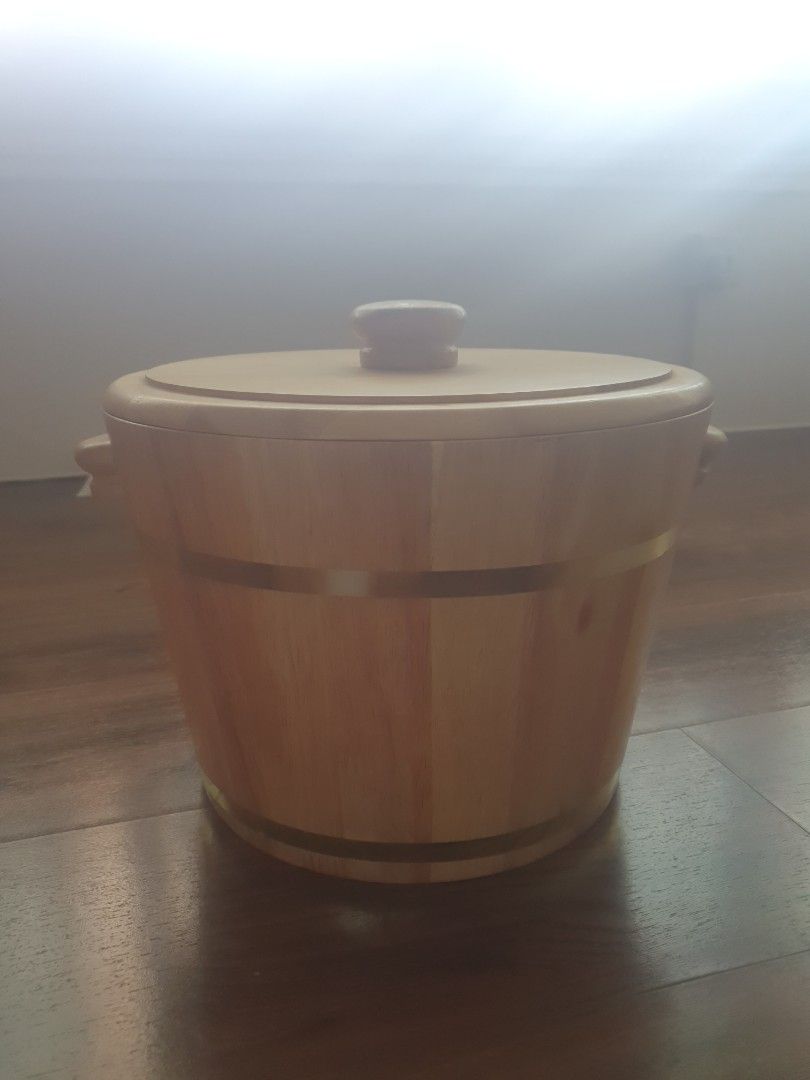 Wooden rice container, Furniture & Home Living, Kitchenware & Tableware ...