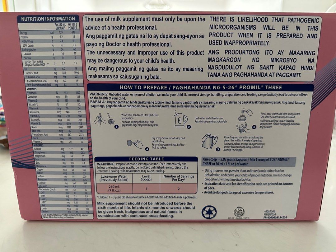 Wyeth S26 Promil three 2.4kg, Babies & Kids, Nursing & Feeding, Weaning ...