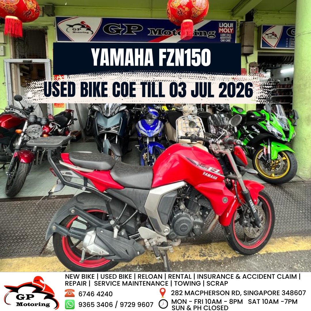 YAMAHA FZN150 | USED BIKE | CLASS 2B BIKE | MODEL 2016 | GP Motoring ...
