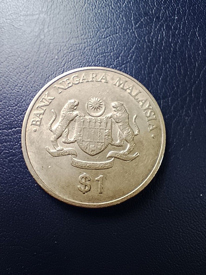 1986 - 1990 Rancangan Malaysia Kelima 5th $1 EF Coin Wang Syiling Duit ...