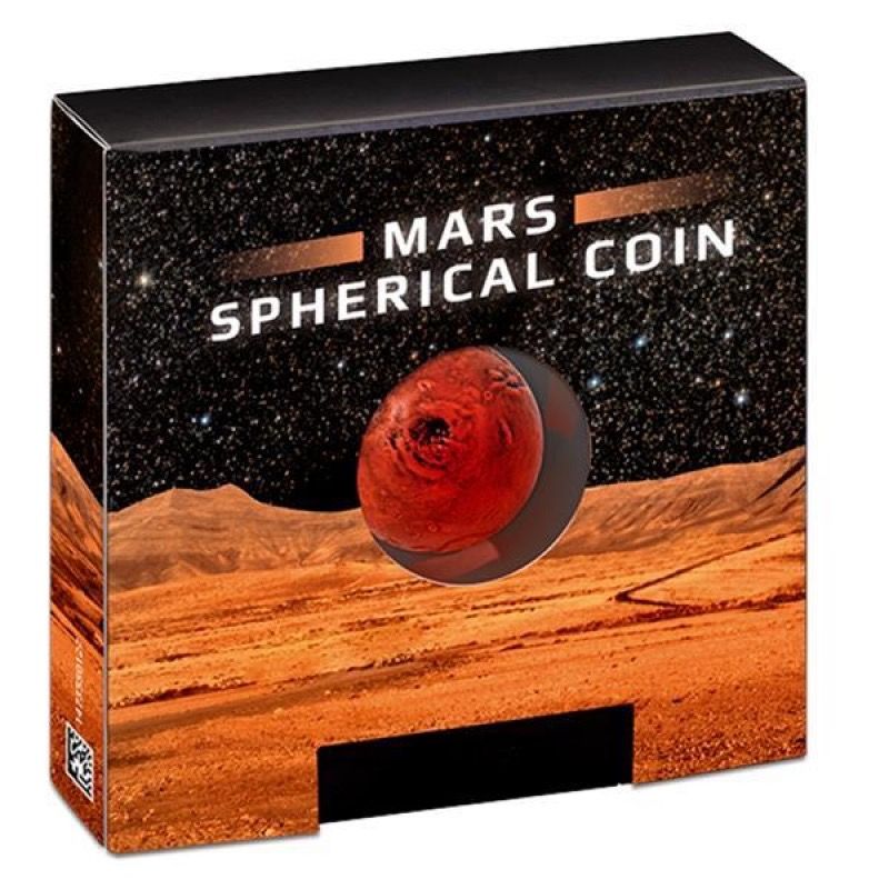 2021 RED - MARS The Red Planet - 3-Dimensional Spherical Coin 1 oz ...