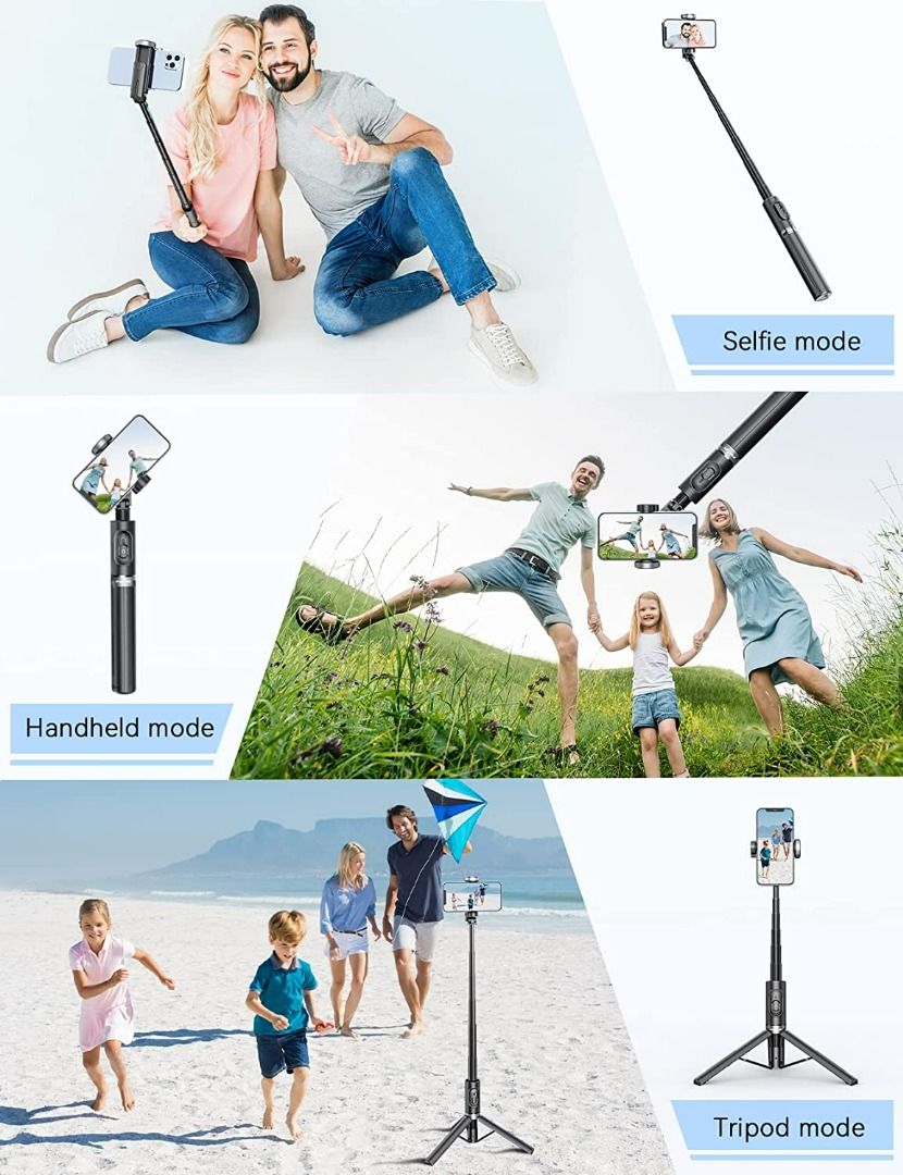 2630) SELFIE STICK TRIPOD, INTEGRATED PORTABLE SELFIE STICK WITH ...
