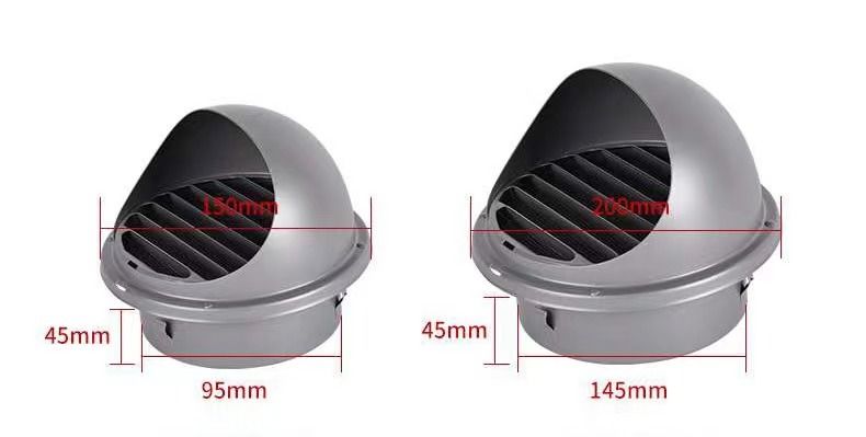 304 Stainless wind cap exterior wall windshield range hood louver ...