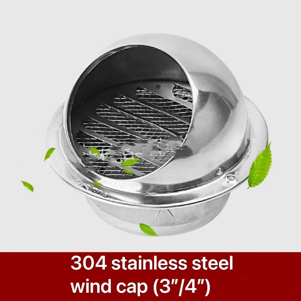 304 Stainless wind cap exterior wall windshield range hood louver ...