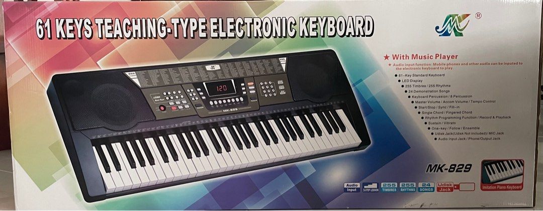 61 KEYS ELECTRONIC KEYBOARD (MK-829), Hobbies & Toys, Music & Media, Musical Instruments on ...