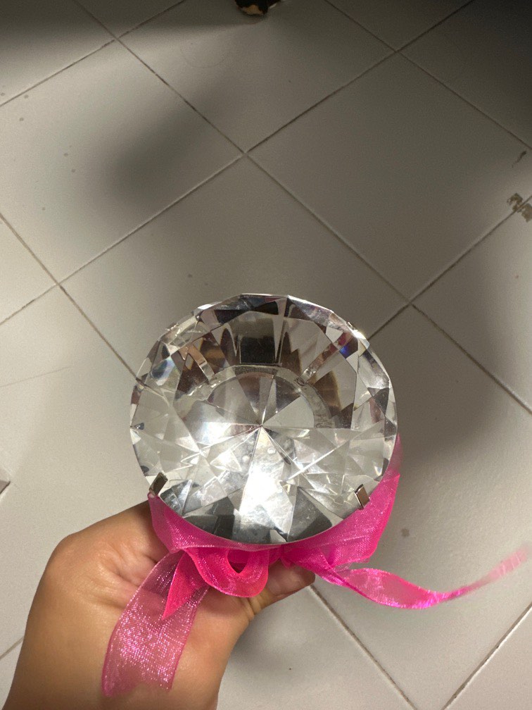 8cm diameter fake diamond for proposal, Women's Fashion, Jewelry ...