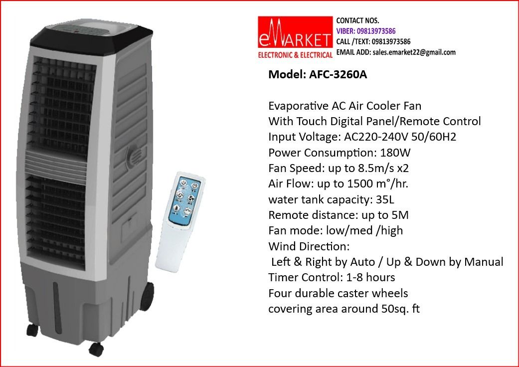 AFC-3260A EVAPORATIVE AC AIR COOLER FAN on Carousell