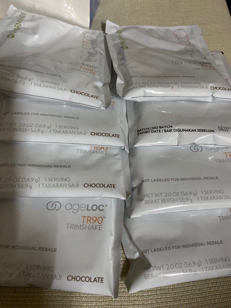 Ageloc TR90 Trimshake chocolate BB end Apr 2023, Health & Nutrition ...
