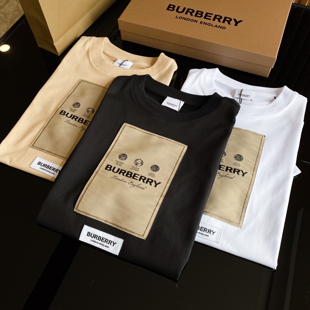 Authentic Burberry Label Appliqué Oversized Cotton T-Shirt on Carousell