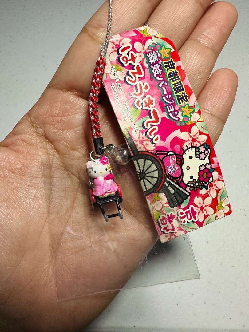 RARE Authentic Hello Kitty Kyoto Rickshaw Keychain/Charm, Hobbies ...