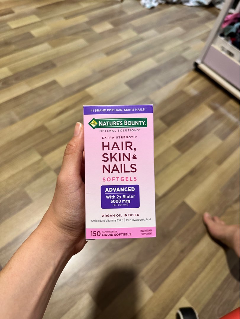 AUTHENTIC IHERB NATURE BOUNTY EXTRA STRENGTH HAIR SKIN NAILS SUPPLEMENT ...