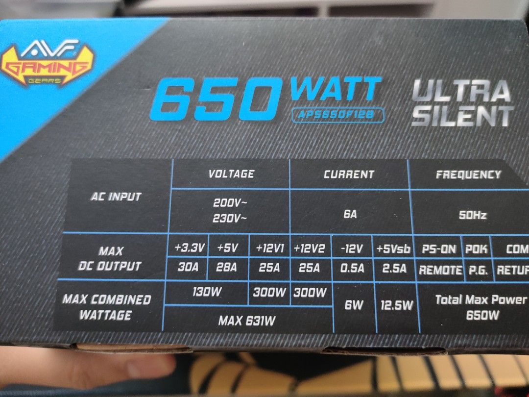 Avf 650W Extreme Power supply, Computers & Tech, Parts & Accessories ...
