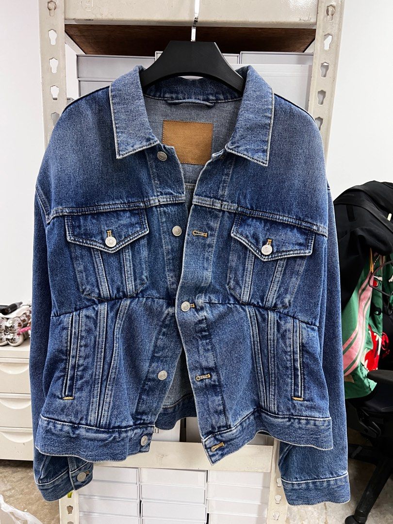 Balenciaga Denim Jacket, Luxury, Apparel on Carousell