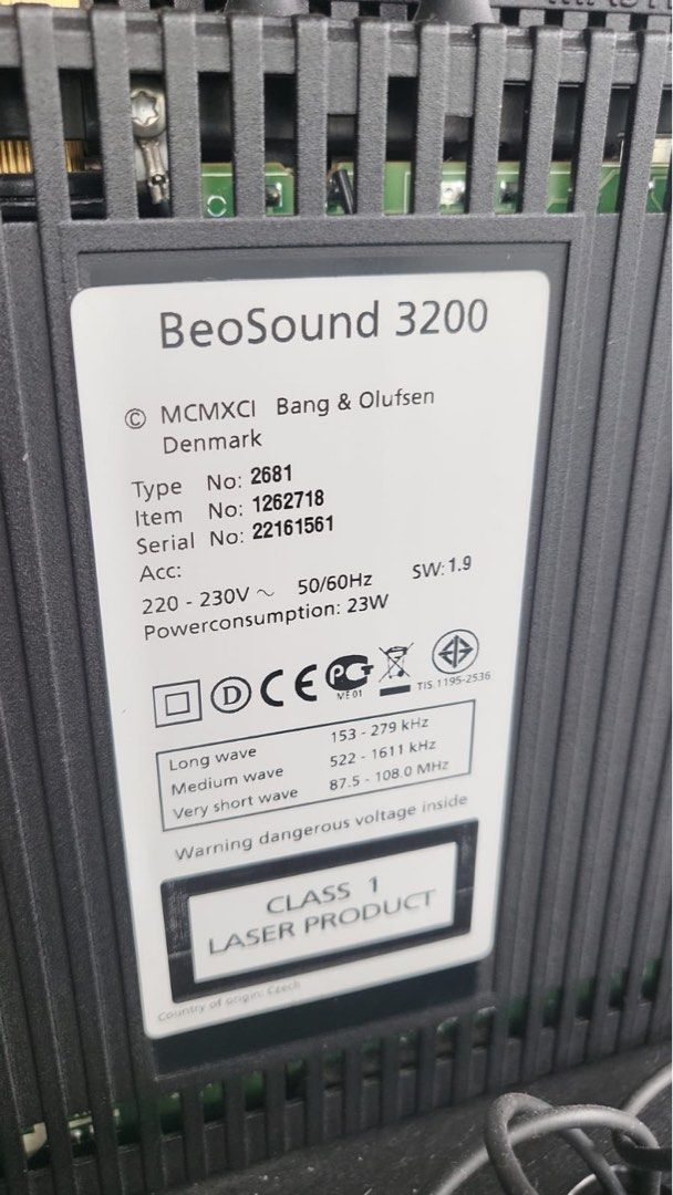 Bang & Olufsen BeoSound 3200, Audio, Soundbars, Speakers & Amplifiers ...
