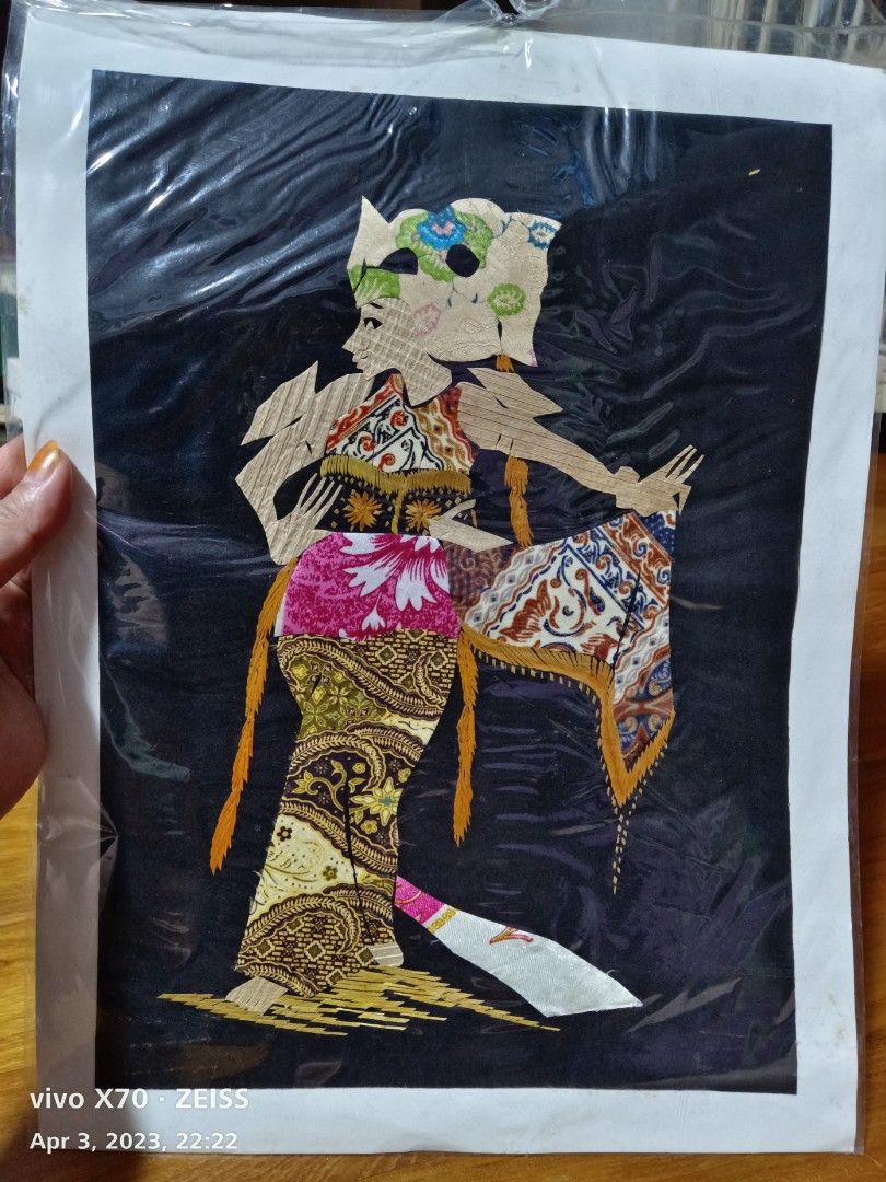 Batik Art Painting on Cotton, Fabric - Wayang Kulit, Hobbies & Toys ...