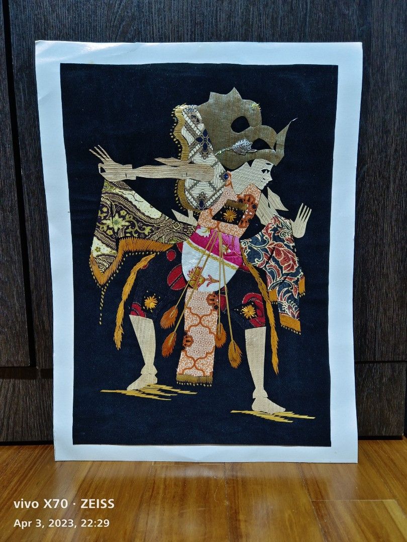 Batik Art Painting on Cotton, Fabric - Wayang Kulit, Hobbies & Toys ...