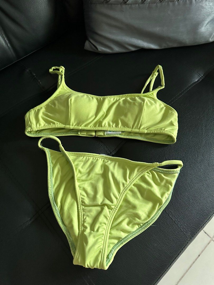 Beyond The Beach Polly Bikini Set in Neon Yellow, Women's Fashion, Swimwear, Bikinis & Swimsuits ...