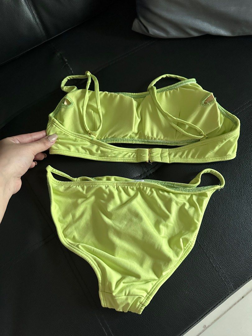 Beyond The Beach Polly Bikini Set in Neon Yellow, Women's Fashion, Swimwear, Bikinis & Swimsuits ...