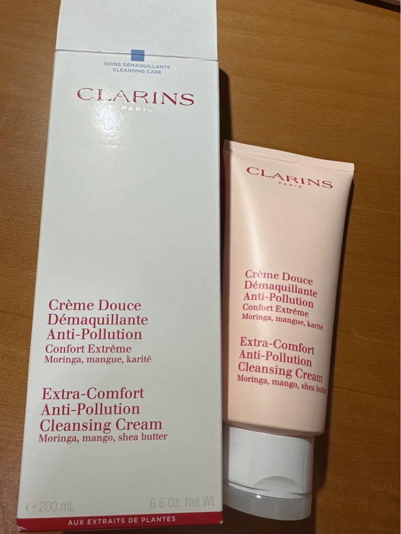 BN SEALED CLARINS EXTRA COMFORT ANTI POLLUTION CLEANSING CREAM 200ml ...