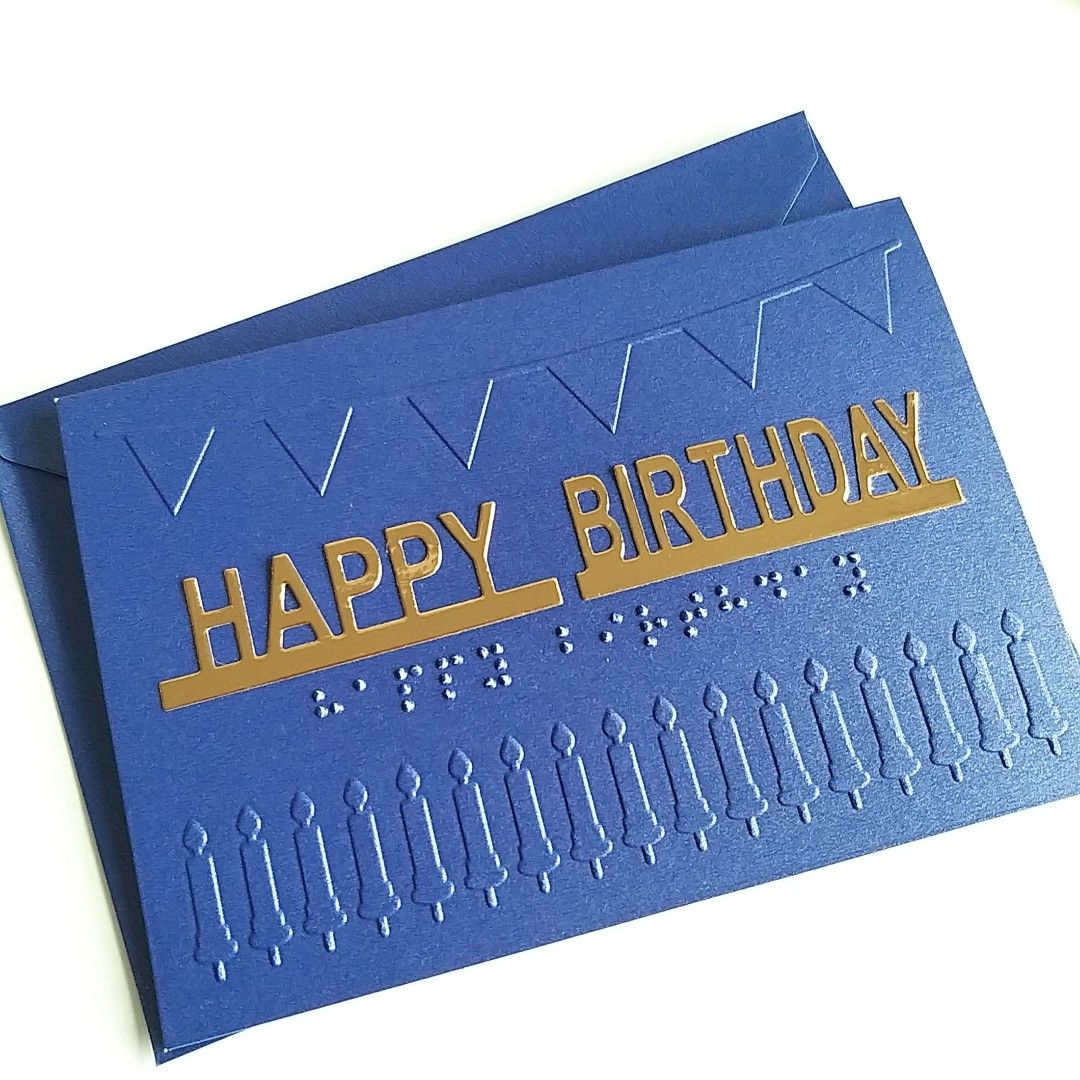 Braille birthday card for blind and visually impaired, Hobbies & Toys ...