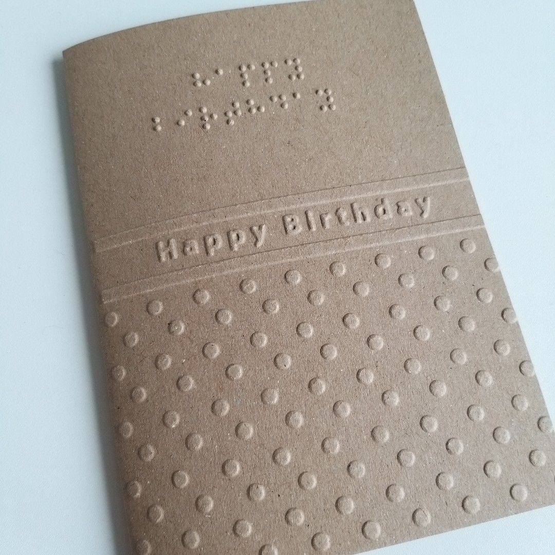Braille birthday card for blind and visually impaired, Hobbies & Toys ...