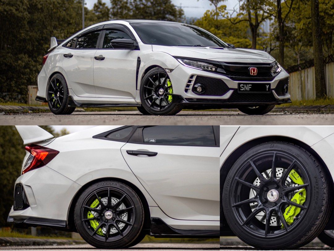 Brembo GT4 + E-Brake 4 Pot Rear Brake Kit : Vezel Civic / Golf Scirocco ...