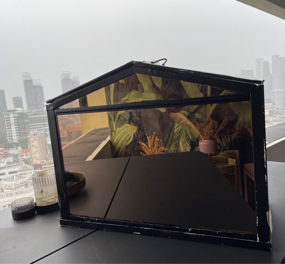 Bronze mirrored box, wedding angpow box, green house, home decor ...