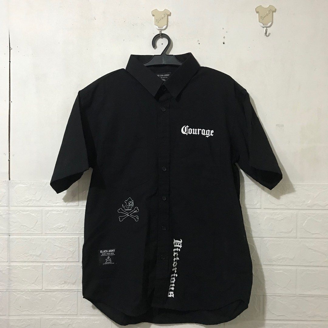 BUM Black Army Polo| Ice Cube-Compton Vibe, Men's Fashion, Tops & Sets ...
