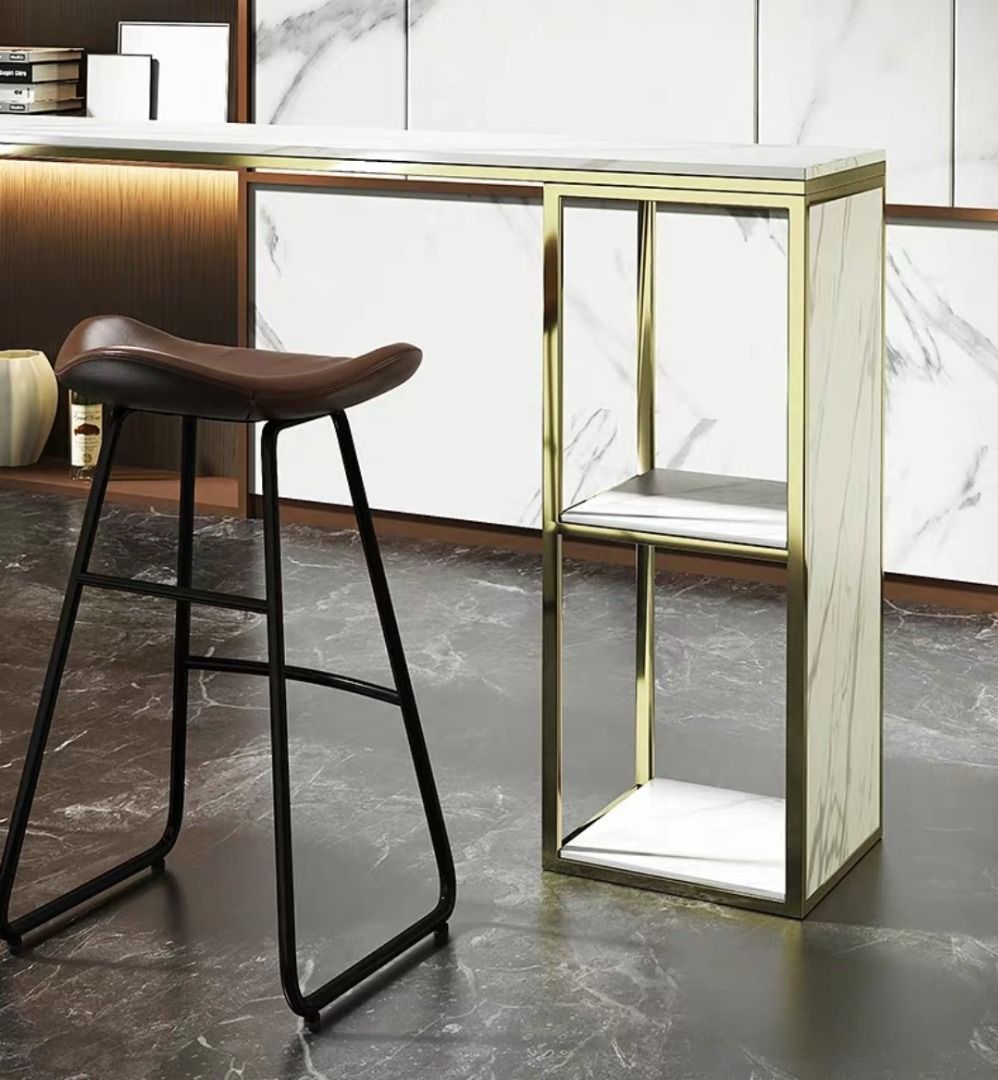 CALAIS Modern Marble Bar Table, Furniture & Home Living, Furniture ...