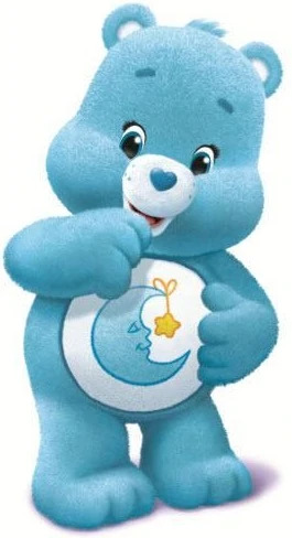 Care Bear Bedtime Soother Bear Poseable Plastic PVC Figure 3" Moon ...
