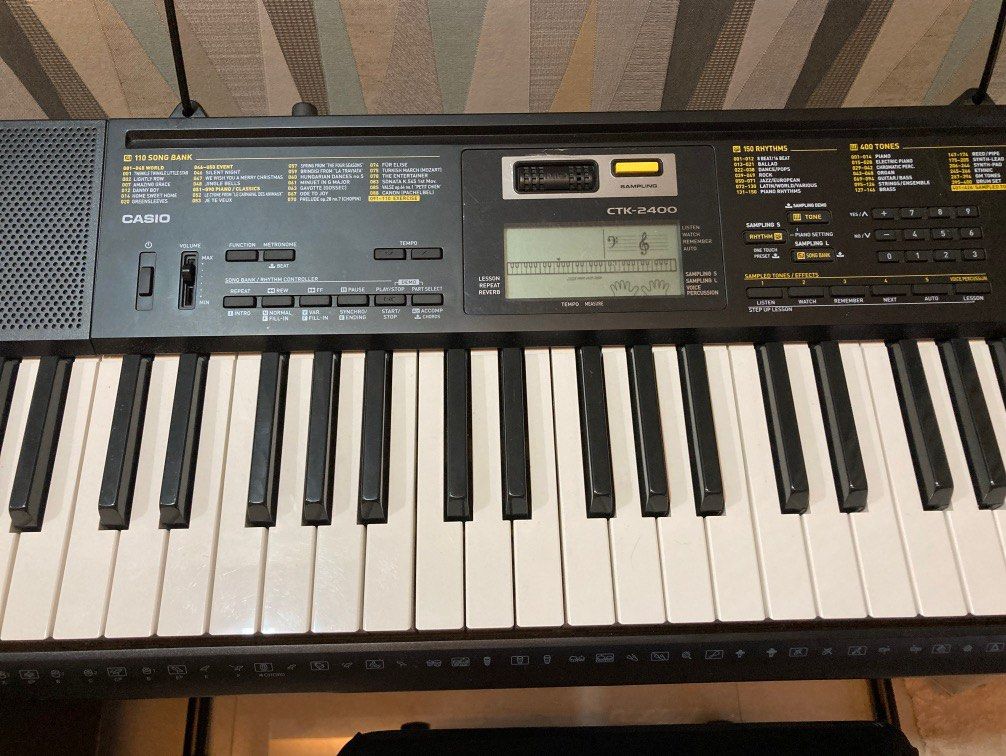 Casio keyboard CTK-2400 with stand and bench, Hobbies & Toys, Music & Media, Musical Instruments ...