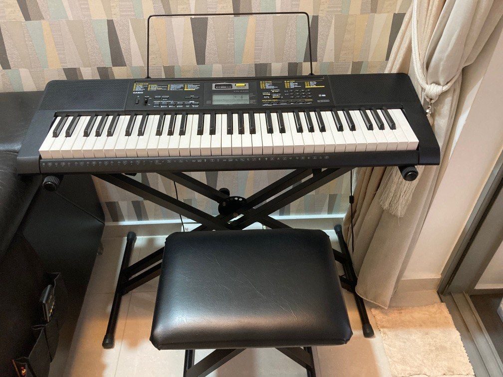 Casio keyboard CTK-2400 with stand and bench, Hobbies & Toys, Music ...