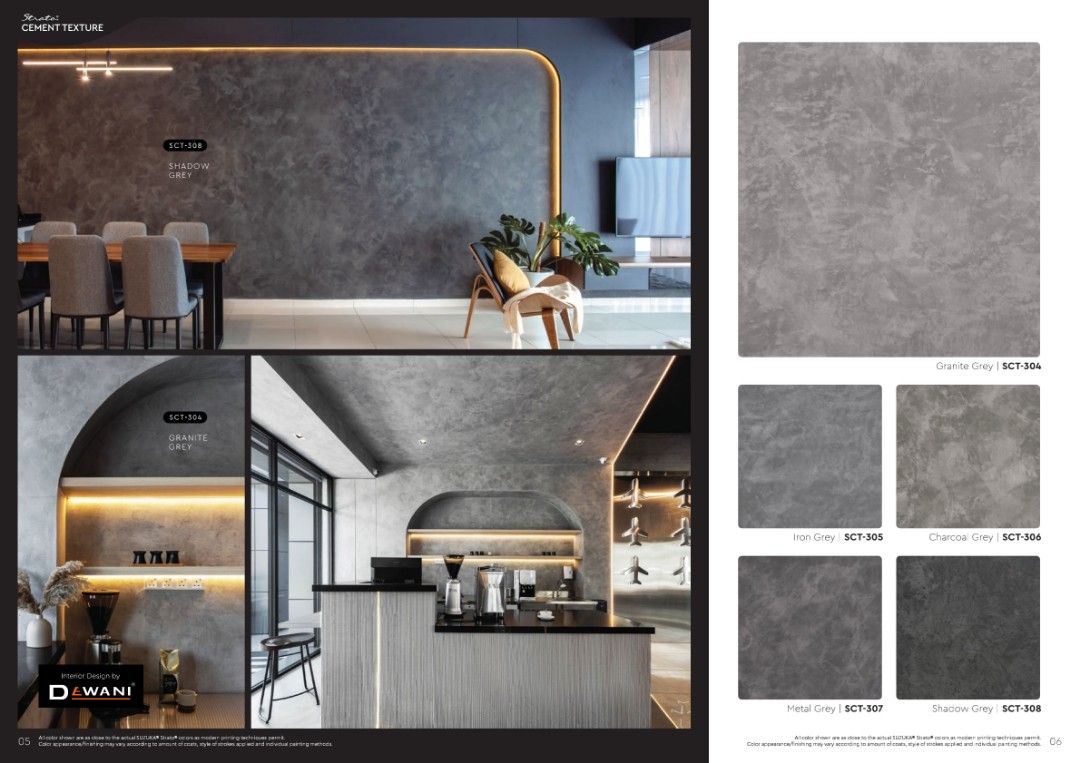 CAT DINDING CEMENT EFFECT WALL CEMENT TEXTURE HOT‼️ RUMAH PEJABAT KEDAI ...