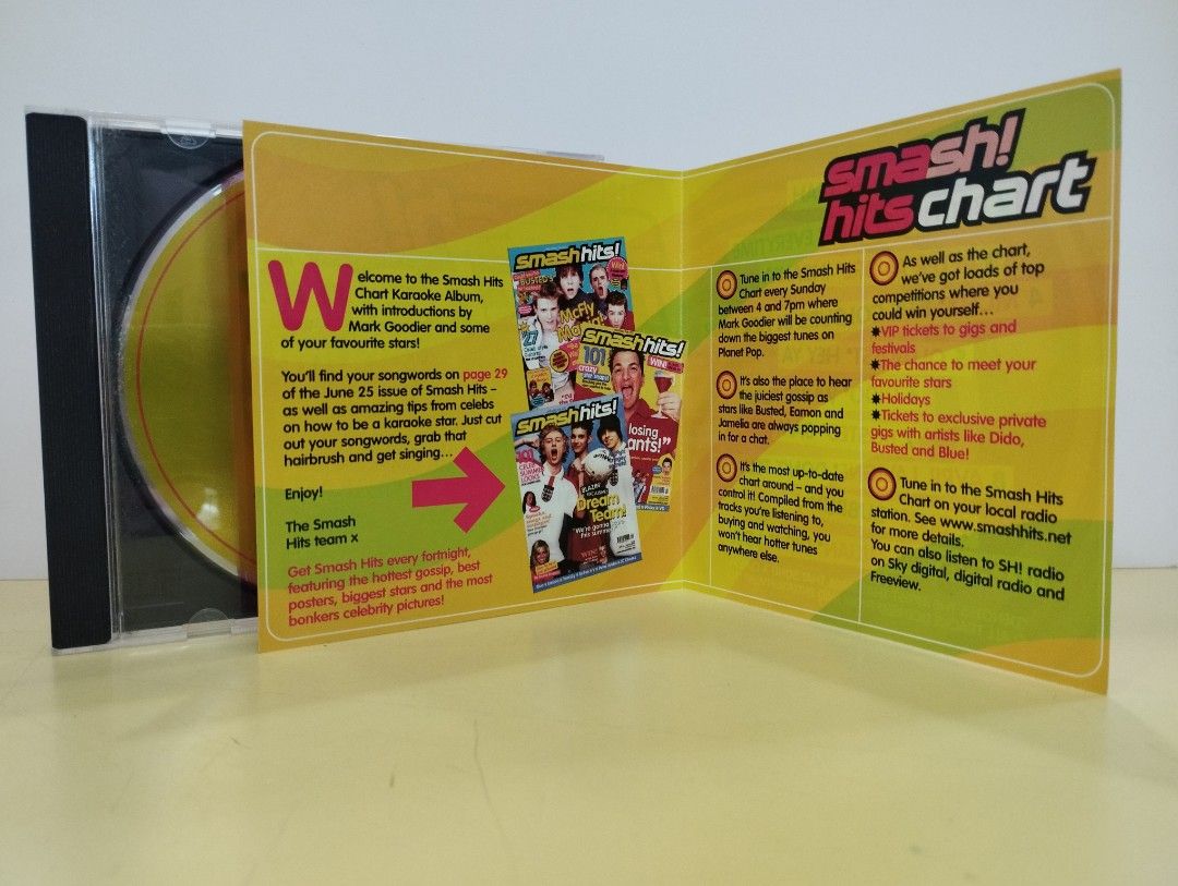 (CD) The Smash!Hits Chart Karaoke Album!, Hobbies & Toys, Music & Media ...