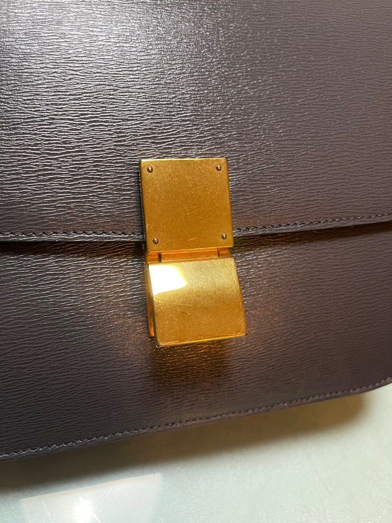 Celine Medium Classic Grey Box Flap, Luxury, Bags & Wallets on Carousell