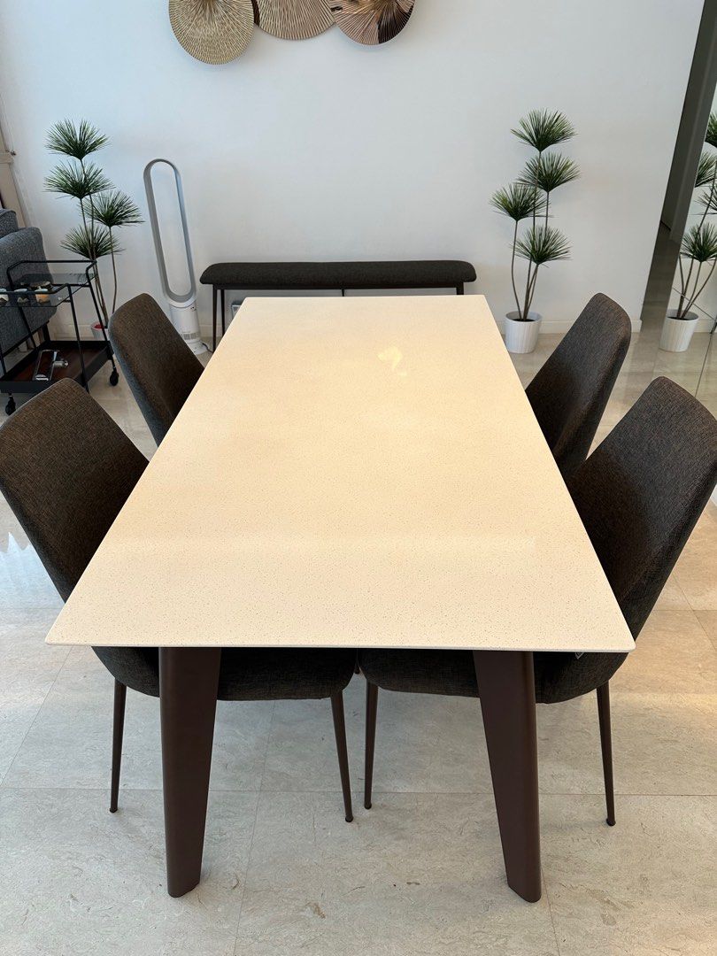 Cellini Kay Quartz Top Dining Table (1.6m), Furniture & Home Living ...