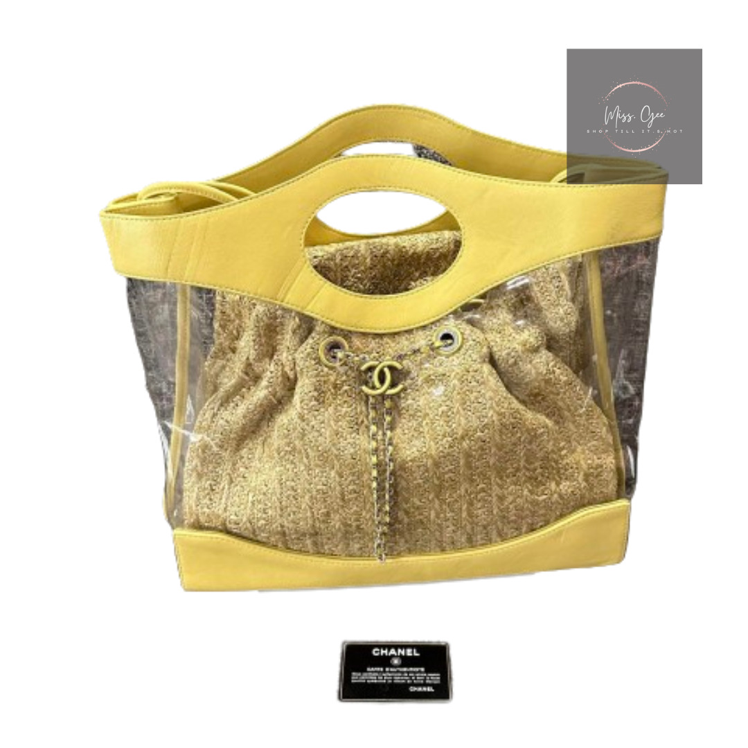 Chanel Denim PVC Chanel 31 Bag YELLOW on Carousell
