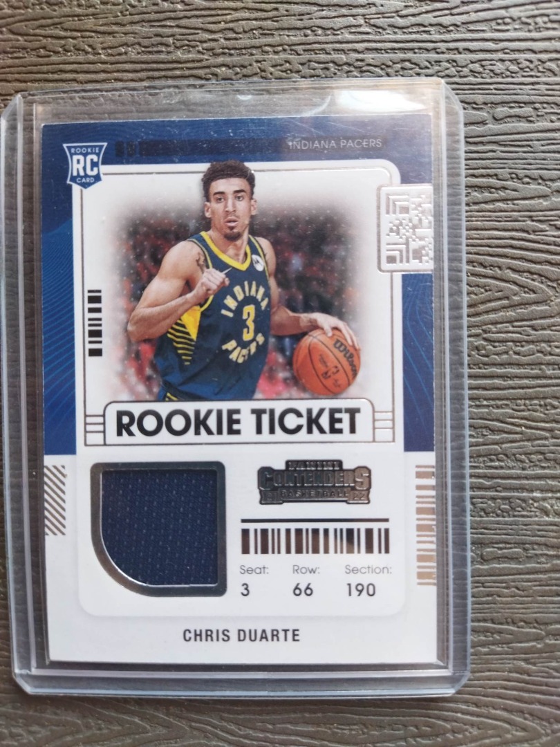 Chris Duarte 2021-22 Contenders NBA Rookie Ticket Patch Card Relic ...